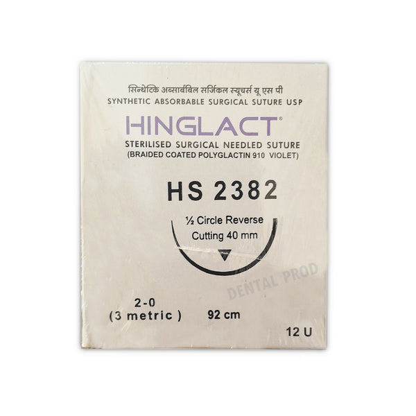 HINGLACT Absorbable Sterlised Surgical Needle Suture (HS 2382) – Dental ...