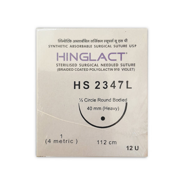 HINGLACT Absorbable Sterlised Surgical Needle Suture (HS 2347 L ...