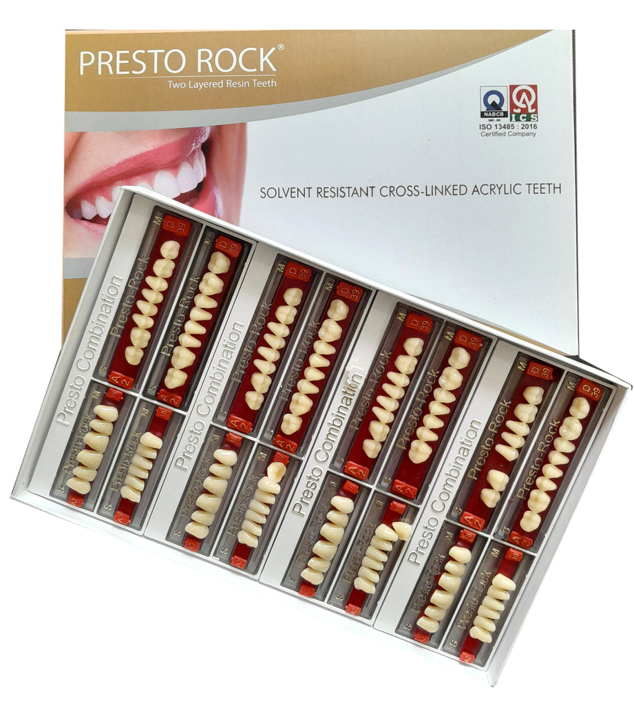 Prestorock Two Layered Resin Acrylic Teeth Set (A3.5) – Dental Prod