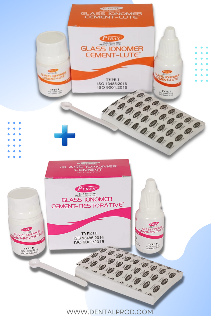 Pyrax Restorative Cement Type II + Pyrax Luting Cement Type I (GIC ...