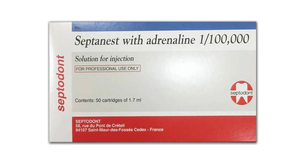 Septodont Septanest 1:100,000 ( Dental Injectable Solution ) – Dental Prod