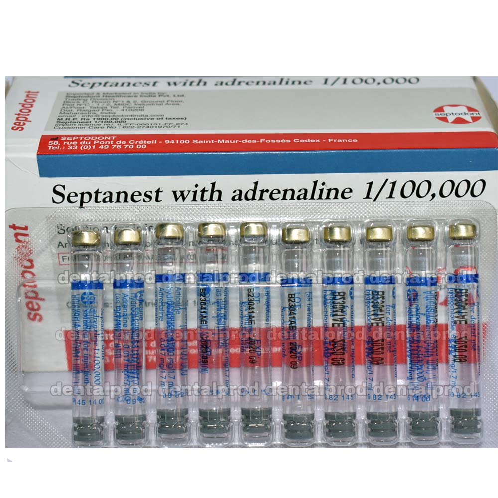 Septodont Septanest 1:100,000 ( Dental Injectable Solution ) – Dental Prod